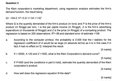 Solved Question Given That The Demand Function Of The Good Chegg