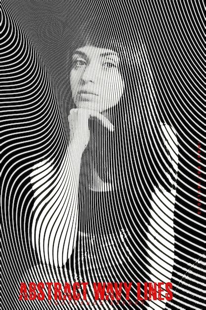 Premium PSD Abstract Wavy Line Effect