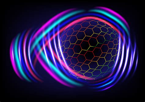 Abstract Digital Technology Network Communication Light Futuristic Science Wave Background