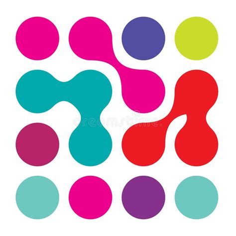 Metaball Connected Dots Circles Pattern Texture Element Stock Vector Illustration Of