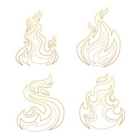 Premium Vector Hand Drawn Fire Outline Illustration