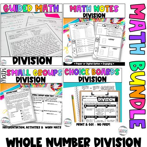 Whole Number Division Lesson Plans Small Groups Math Notes Rti