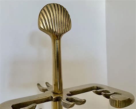 Set Shell Brass Clam Fireplace Tool Set For Sale At 1stdibs