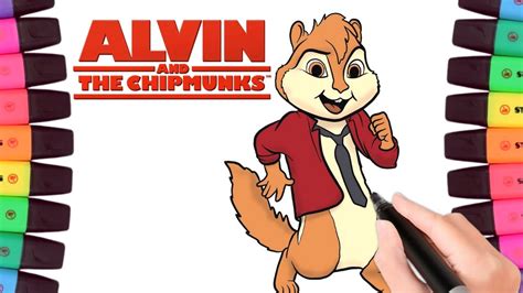 How To Draw Chipmunk Alvin And The Chipmunks Youtube