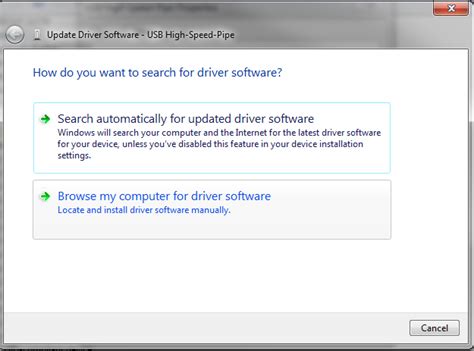Manual Installation Of Gadget Drivers On Windows