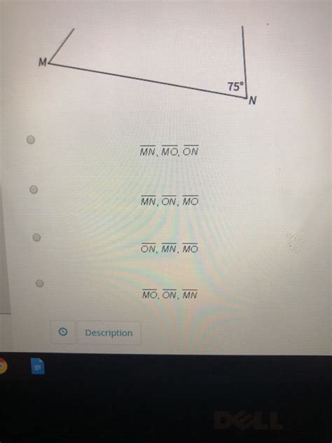 Solved List The Sides Of The Triangle In Order From Chegg