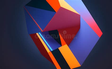 Vibrant Swirls And Geometric Patterns On Purple Abstract Background Generative Ai Stock