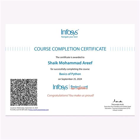 python programming learning certification infosysspringboard