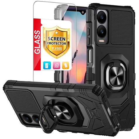 Tjs Cricket Icon 6 Atandt Verge Phone Case Tempered Glass Protector