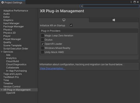 unity hmd setup external optitrack documentation