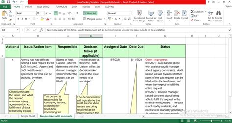 Issue Tracking Excel Template Free Download