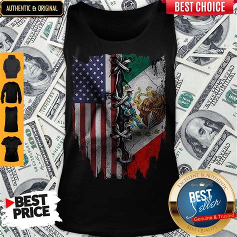 Premium Mexican And American Flag Shirt Merchaz