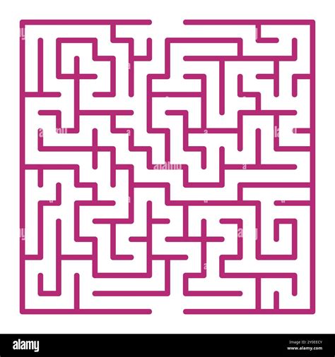Maze shape design element. There is one entrance and exit and one ...