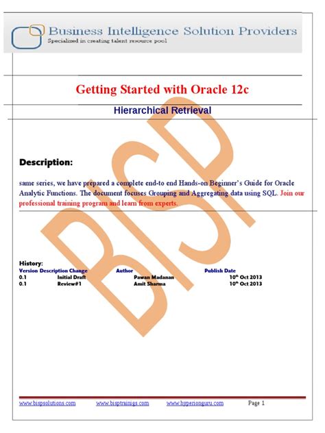 Oracle12c Hierarchy Retreival Pdf Areas Of Computer Science