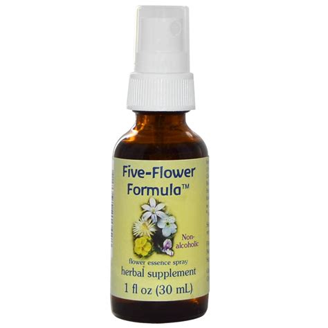 Flower Essence Services Five Flower Formula Flower Essence Spray Non Alcoholic Fl Oz