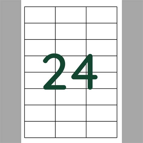 24 Labels Per Sheet Template Vitsa A4 Size Multifuncational Self