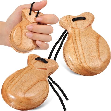 Motionchic 2 Pack Spanish Castanets Flamenco With String