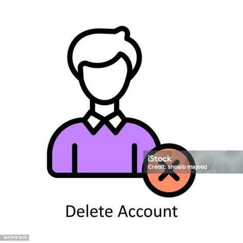 계정 벡터 채우기 윤곽선 아이콘 디자인 일러스트레이션을 삭제합니다 흰색 배경에 웹 스토어 기호 Eps 10 파일 0명에 대한 스톡 벡터 아트 및 기타 이미지 Istock
