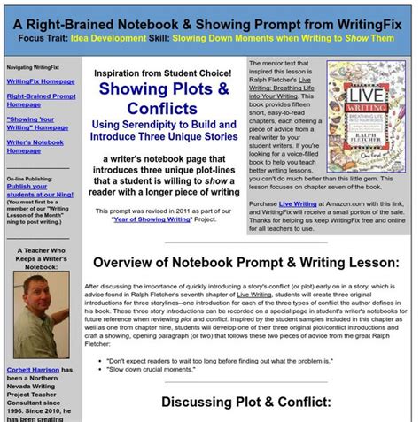 Writing Fix Showing Plots And Conflicts Lesson Plan For 3rd 8th Grade Lesson Planet