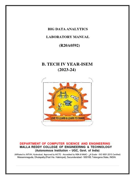 bda lab manual r20a0592 pdf engineering mongo db