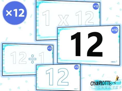 12 Times Table Matching Flash Cards X12 Teaching Resources