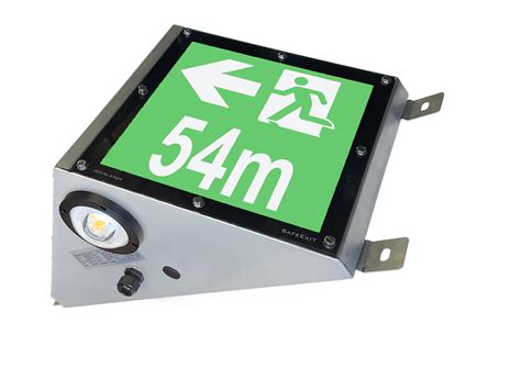 Safety Sign Triangular With Downlight Safeexit