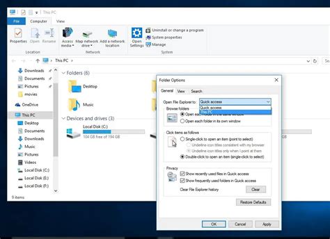 How Make File Explorer Open To This PC Instead Of Quick Access Windows