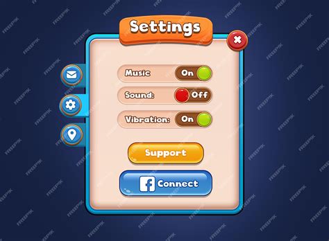 Psd Setting Game Ui Popup Cartoon Popup Gaming Popup Cartoon Style Game