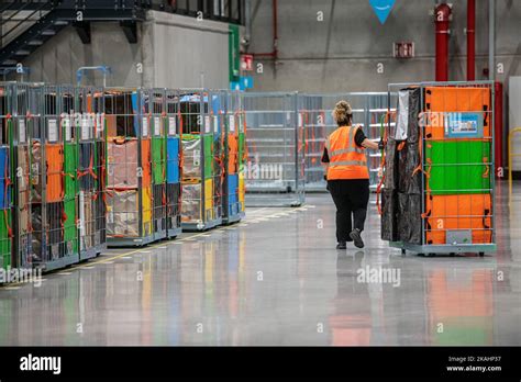 Illustration Picture Shows Activity In The Parcel Sorting Hangar During The Inauguration Of