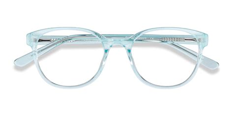 Gable Oval Clear Blue Glasses For Women Eyebuydirect Canada