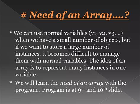 PPt On An Array In C PPT