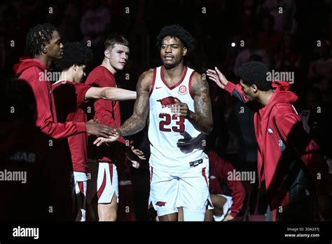 Arkansas Forward Nick Pringle 23 Is Introduced Before Playing Fresno