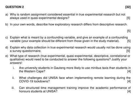 Question 2 A Why Is Random Assignment Studyx