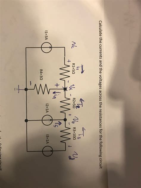 solved calculate the currents and the voltages across the