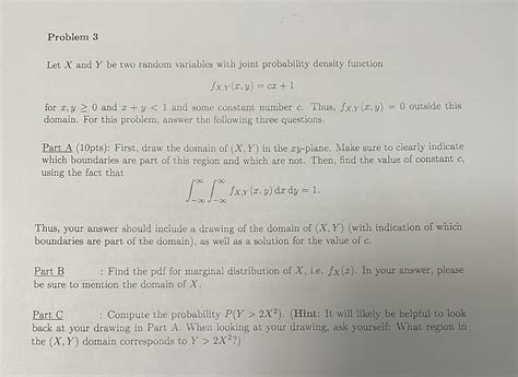 Solved Problem Let X And Y Be Two Random Variables With Chegg