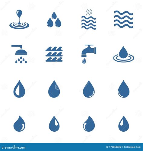 Symbole De Conception De Vecteur Dicône De Leau De Nature Dicône De