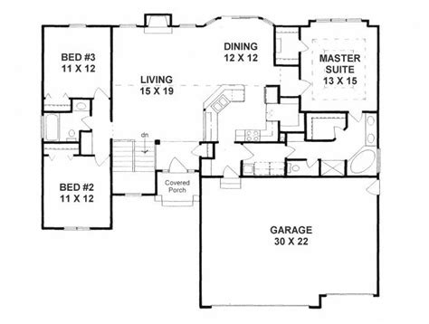 3 Bedroom House Plans With Car Garage