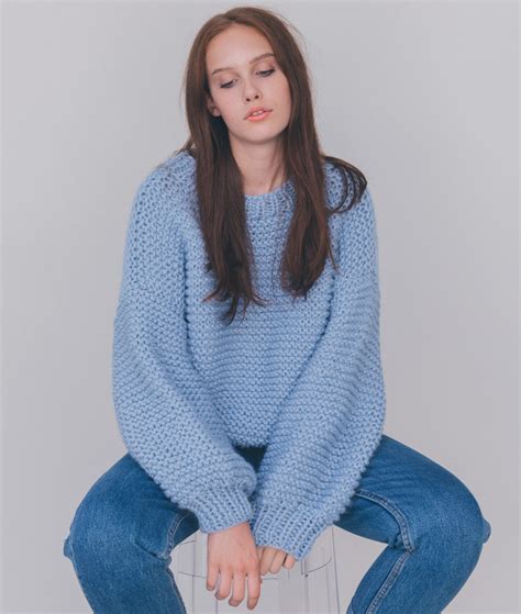 Serenity Pull Knitting Kit Easy Oversize Sweater In Organic Wool