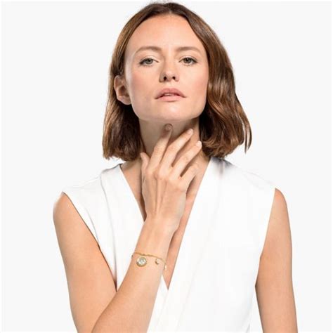 Buy Swarovski Shine Coins Bracelet - Gold Plated Online