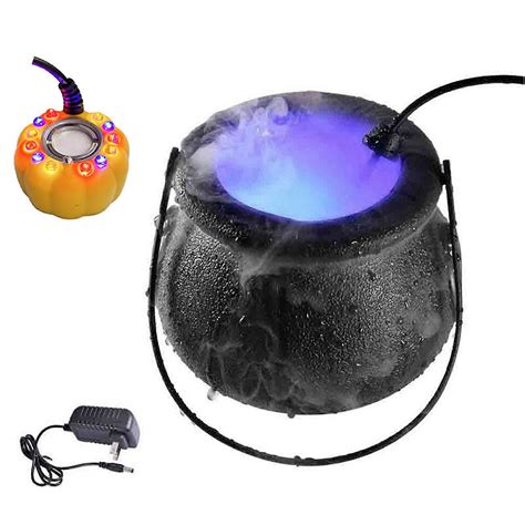 Mist Maker Halloween Pumpkin Atomizer Witch Bucket Machine Atomizer Head Mist Maker 12led