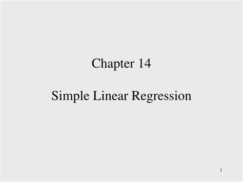 PPT Chapter Simple Linear Regression PowerPoint Presentation Free Download ID