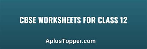 Cbse Worksheets For Class 12 Computer Science Practice Worksheets