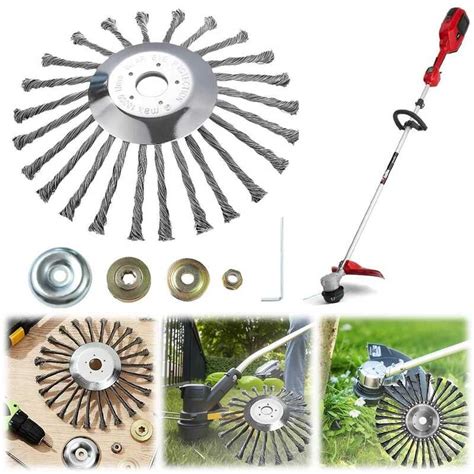 10inch 2 8c Derusting Weeding Wheel Universal Garden Brush Removal Rust With Adapter Kits Lawn
