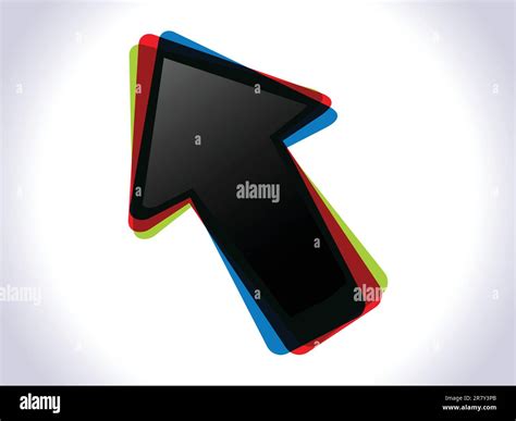 Abstract Colorful Shiny Cursor Icon Vector Illustration Stock Vector