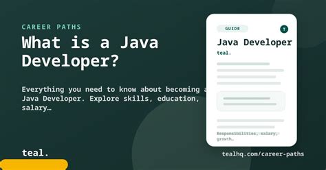 What Is A Java Developer Career Insights Teal
