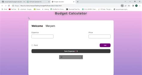 Video Meryem Gurgen İpekcİ On Linkedin Budged Calculator Using Html