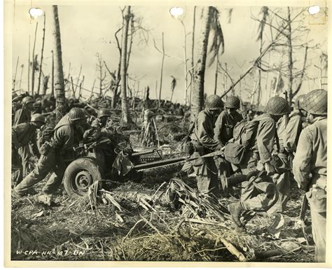 7th Infantry Division Soldiers Moving A 37mm Anti Tank Gun Across
