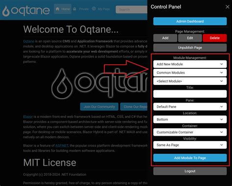 Module Management Oqtane Docs Apis And More For The Modular Blazor Application Framework