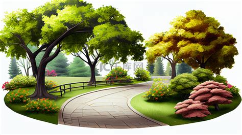 公园卡通背景图片公园卡通背景素材图片千库网