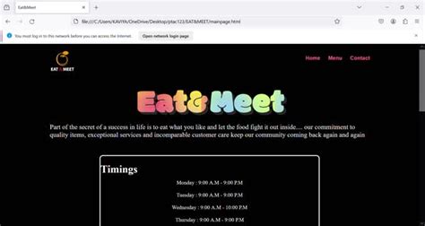 Kaviyapreethi P On Linkedin Codsoft Codsoftinternship Uiux Restaurantmenu